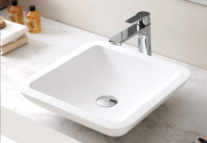 Basin – 425mm Hand made Poly-marble Basin in Matt Finish