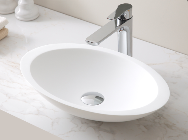 Basin – 500mm Hand made Poly-marble Basin in Matt Finish